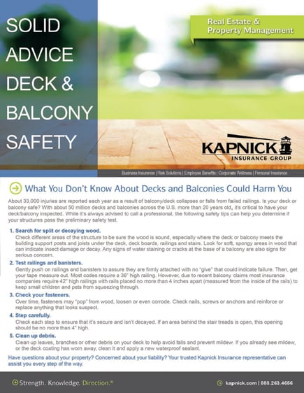 Deck and Balcony Safety